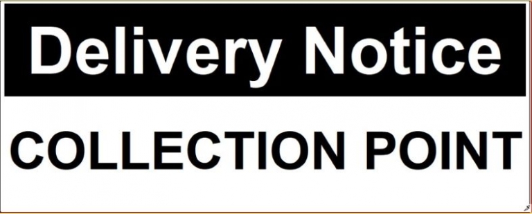 Delivery Notice Collection Point Sign (SD83) - Double Dot